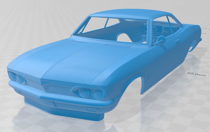 Chevrolet Corvair 1965 – 3D Model – STL – 3D Printable Shop