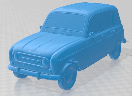 Renault 4L 1967 – 3D Model – STL – 3D Printable Shop